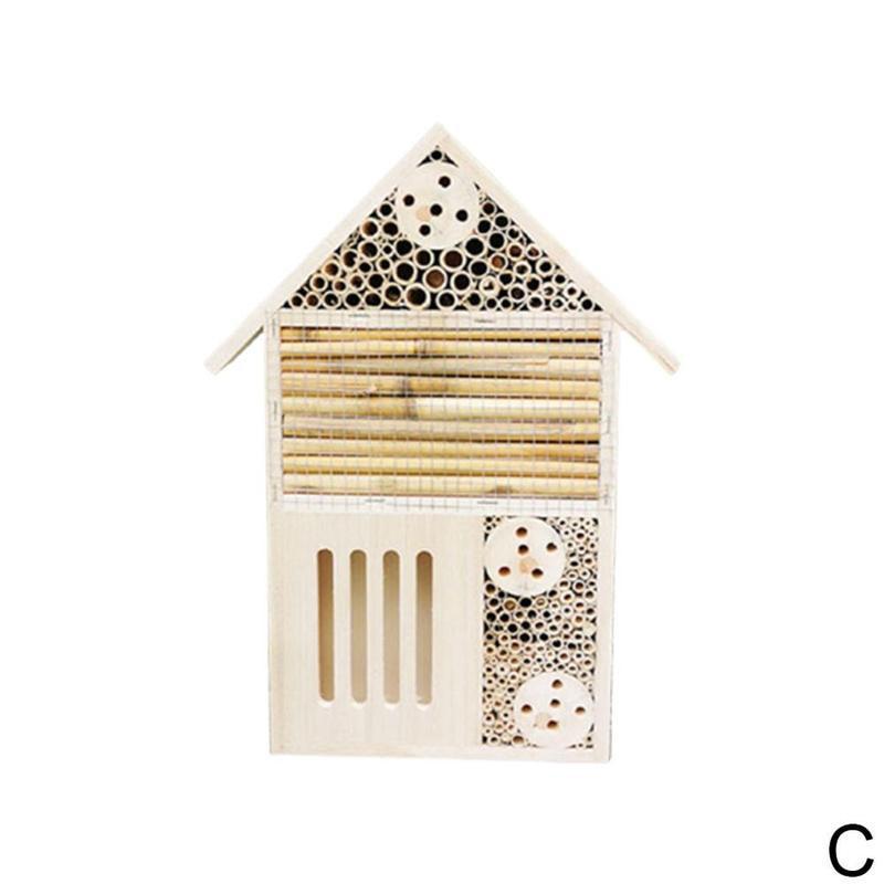 Bee House Attracts Peaceful Bee Pollinator Wooden ... – Grandado
