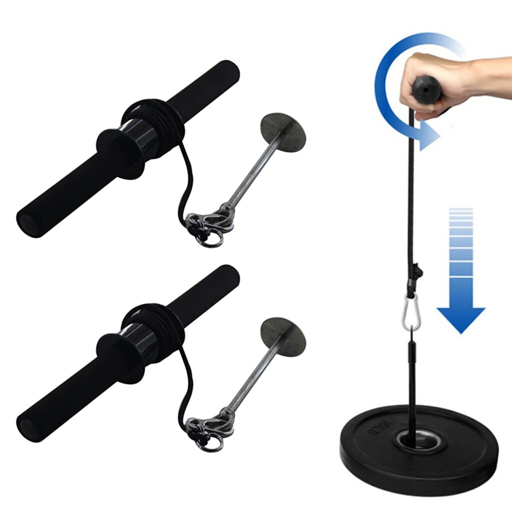 2x Wrist Roller Gym Adjustable Forearm Exerciser C... – Grandado