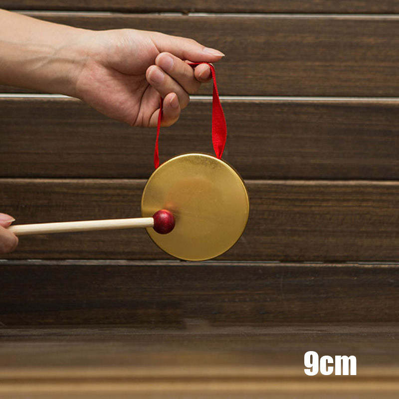 Hand Gong with Wooden Stick Traditional Chinese Fo... – Vicedeal
