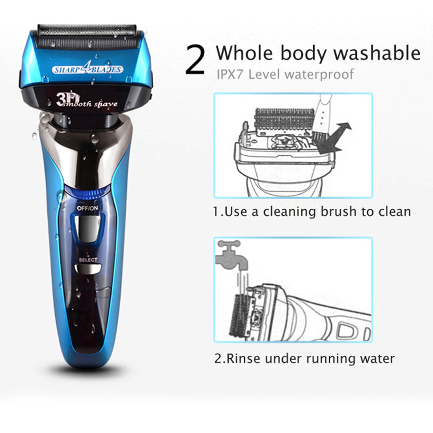 Pro Razors Wet & Dry Kemei Electric Shavers LC... – Vicedeal