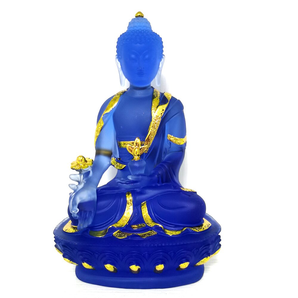 Resin Hand painted gold Medicine Buddha Statue Mod... – Vicedeal