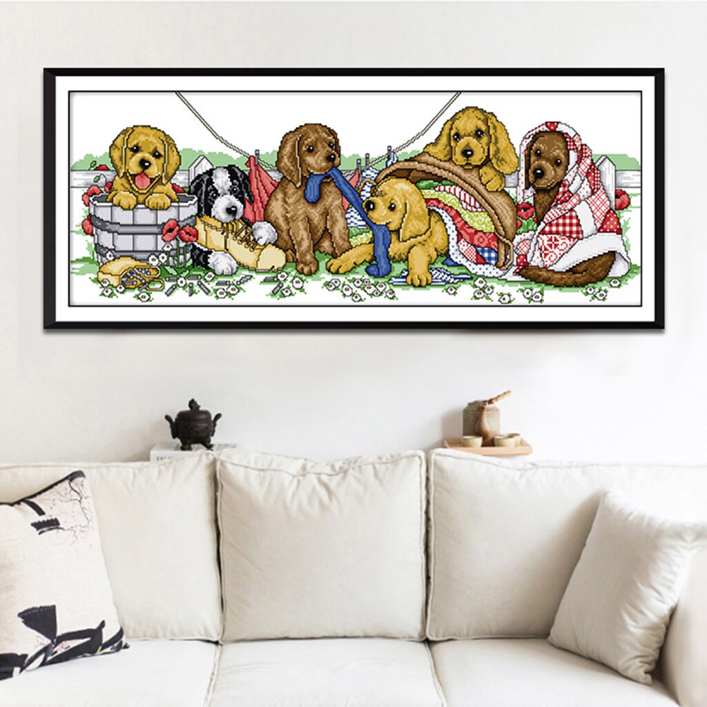 Stamped Cross Stitch Starter Kits Beginners Cross-... – Vicedeal