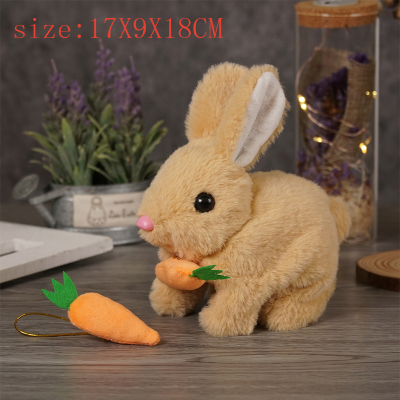 Simulation Electric Rabbit Pet PlushToy Solid Colo... – Grandado