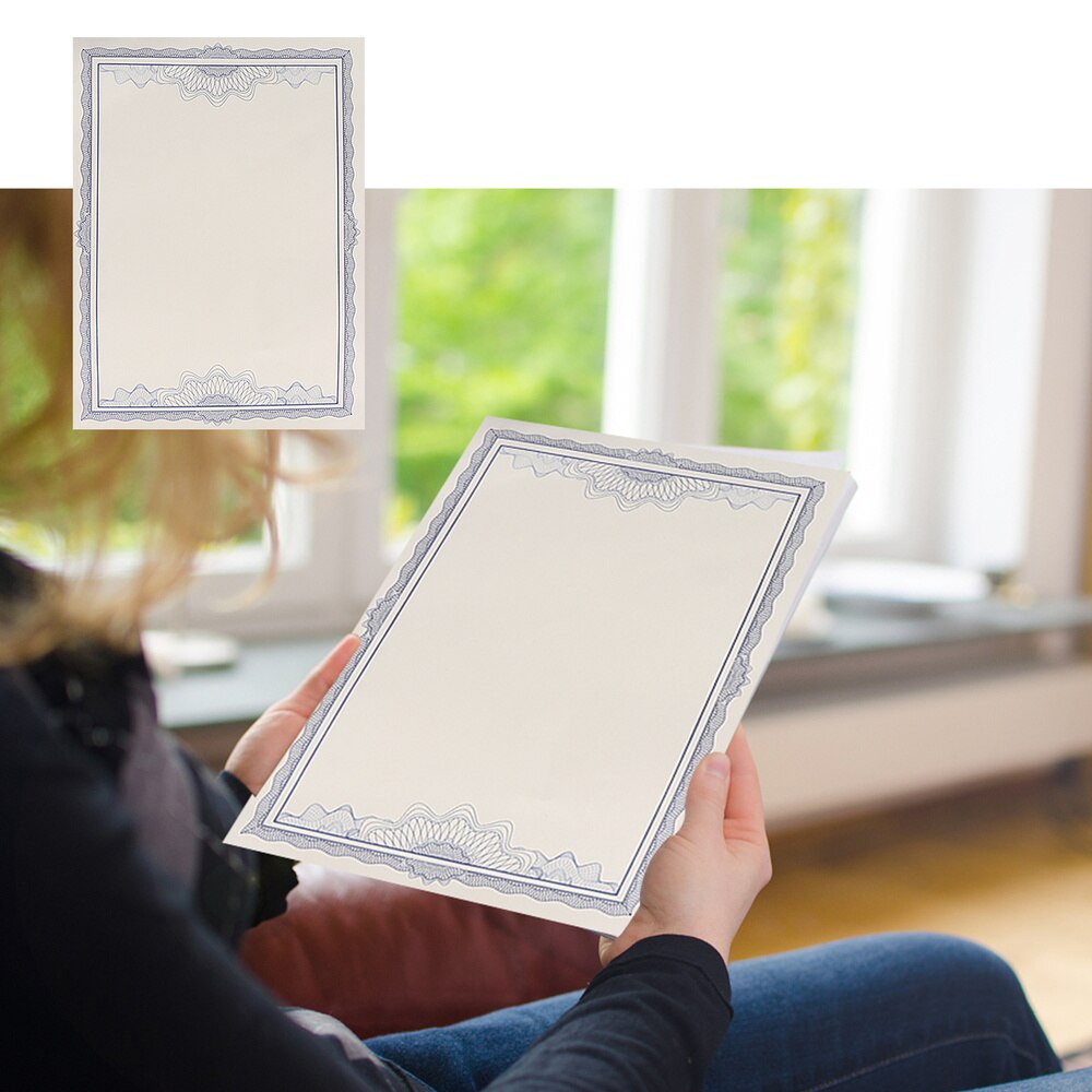 1 Set of 5Pcs Blank A4 Certificate Paper 12K Blue ... – Grandado