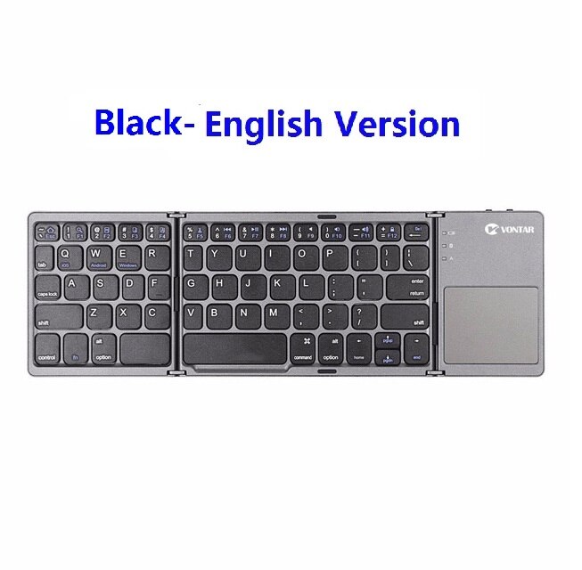 Portable Folding BT Russian English Spanish Keyboa... – Grandado Portable Folding BT Russian English Spanish Keyboa... – Grandado