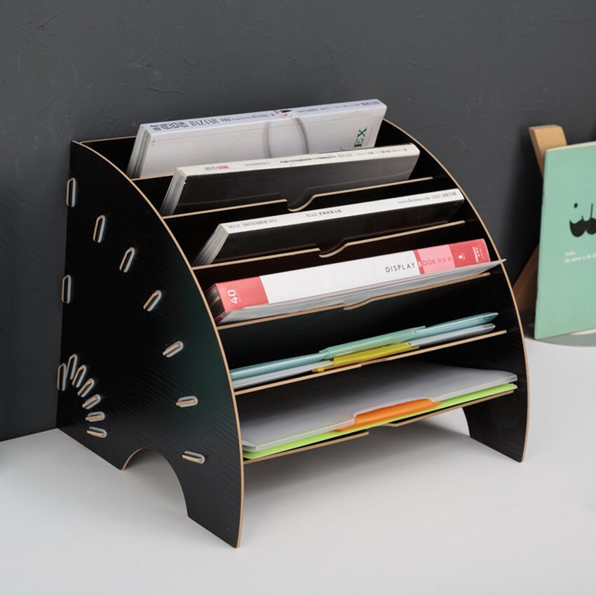 Houten Bureau Organizer Diy Document Archiefkast S... – Vicedeal