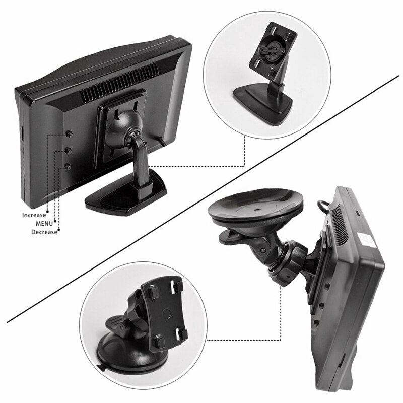 5 Inch 800X480 Tft Lcd Hd Monitor Met 2 Stuks Mont... – Grandado