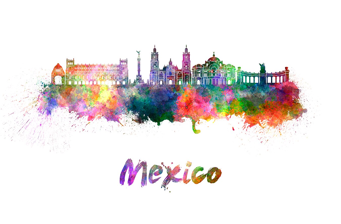 Mexico Skyline Poster-Art Print Home Decor Monumen... – Vicedeal