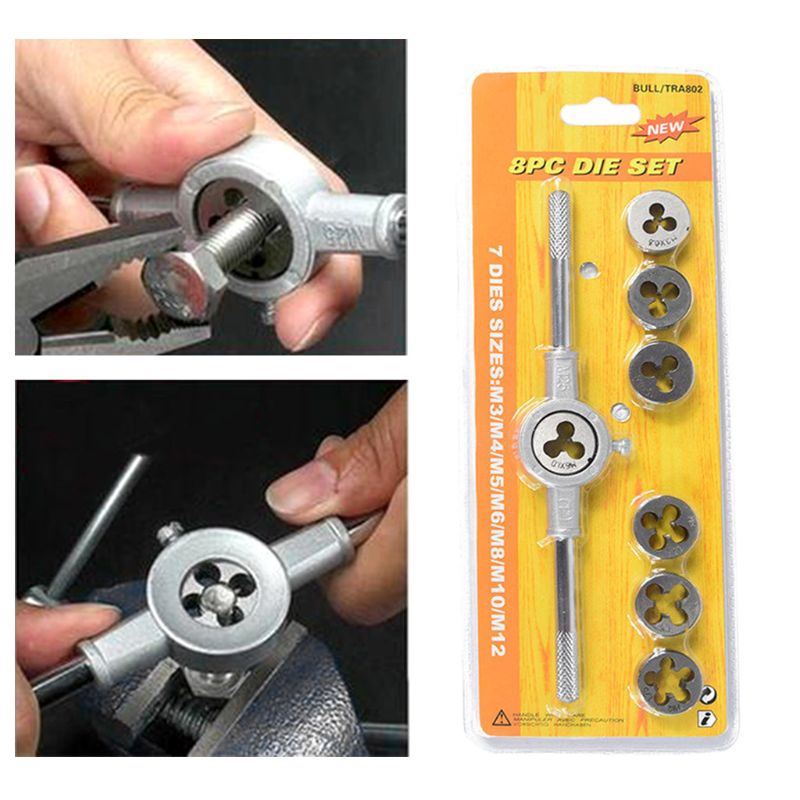 8pcs Metric Adjustable Tap Die Wrench Set M3-M12 S... – Grandado