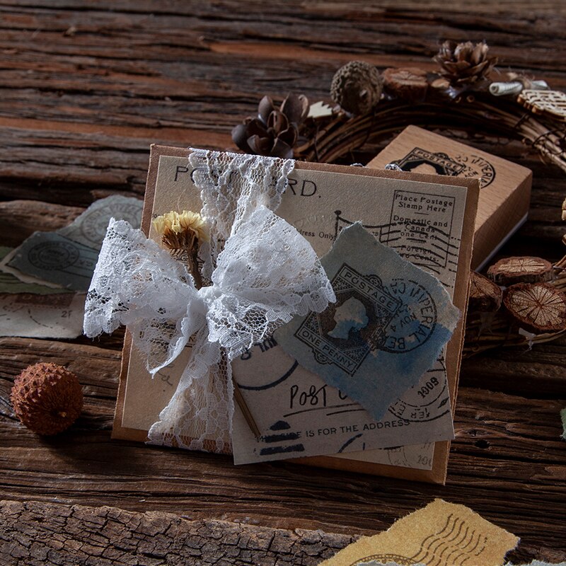 Antique Postmark Wood Seal Bullet Journal Rubber S... – Grandado