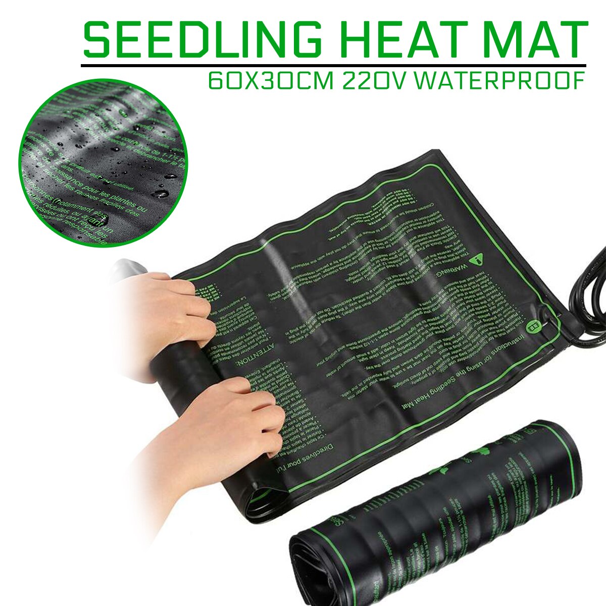 Seedling Heating Mat 60x30cm 220V Waterproof Plant... – Grandado