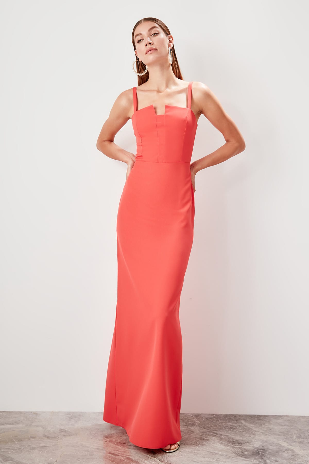 Trendyol Collar Detail Evening Dress Dress TPRSS19... – Grandado