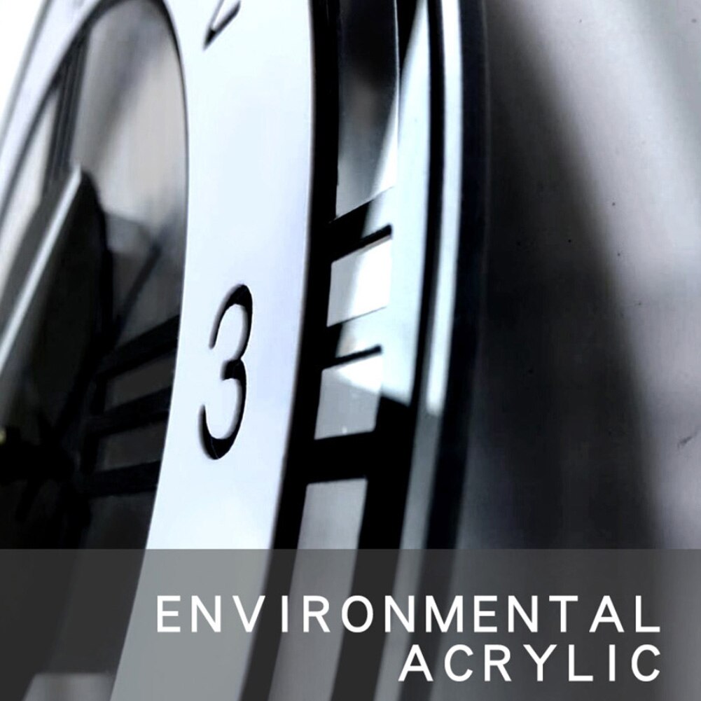 Simple Acrylic Round Dial Digital Mute Wall Clock ... – Grandado