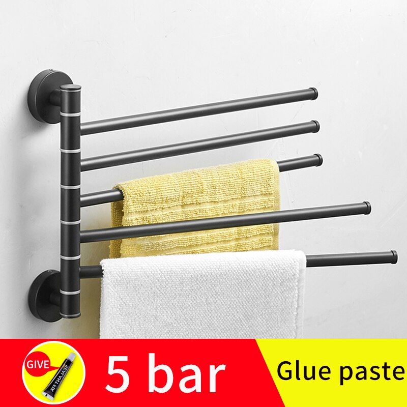 bathroom rotating towel bar wall mounted stainless... – Grandado