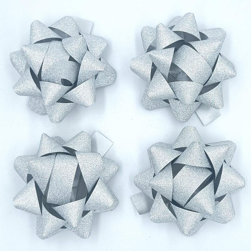5pcs 7.5cm Glitter Star Bows, Christmas Metallic B... – Grandado