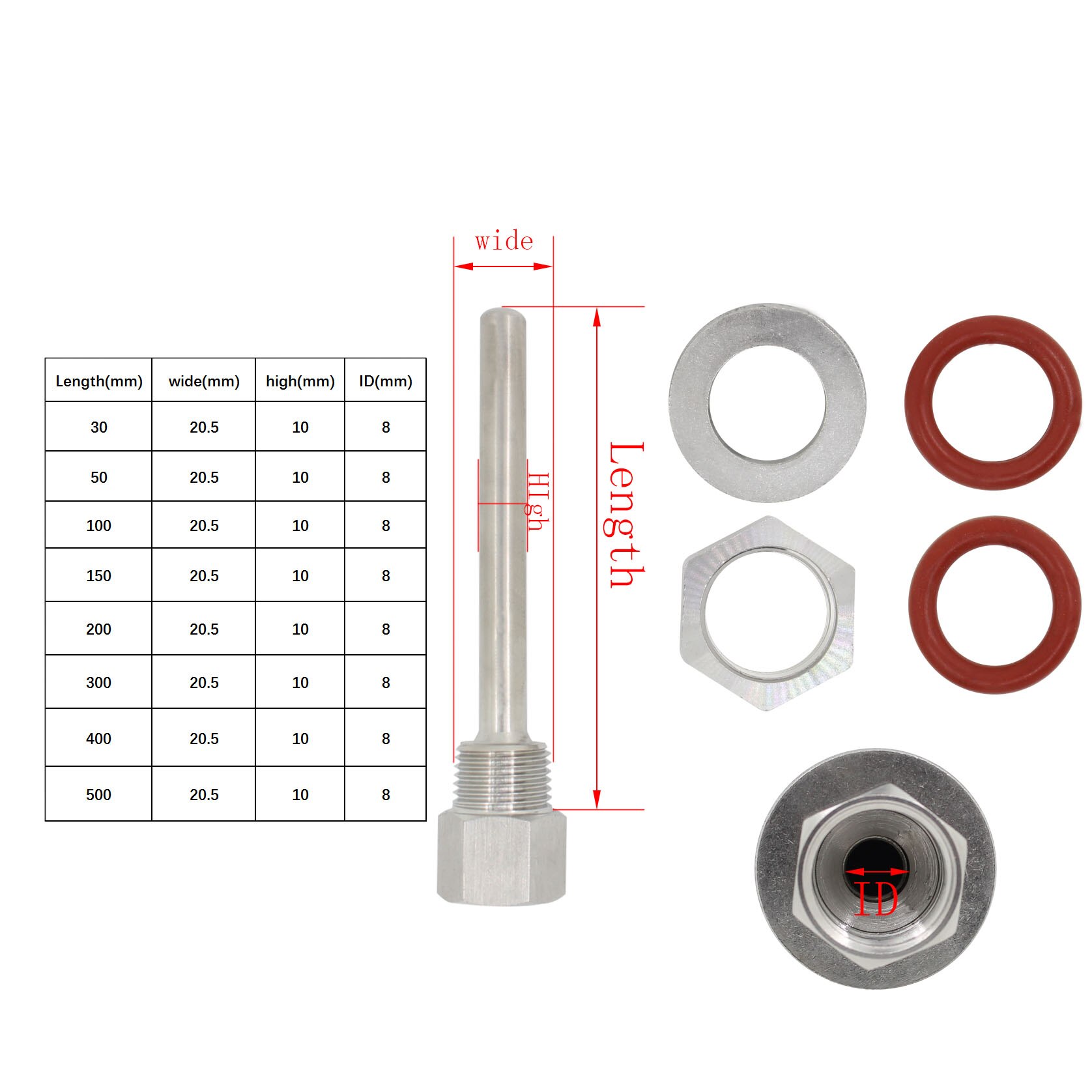 1/2 inch thermowell weldless stainless steel for t... – Grandado