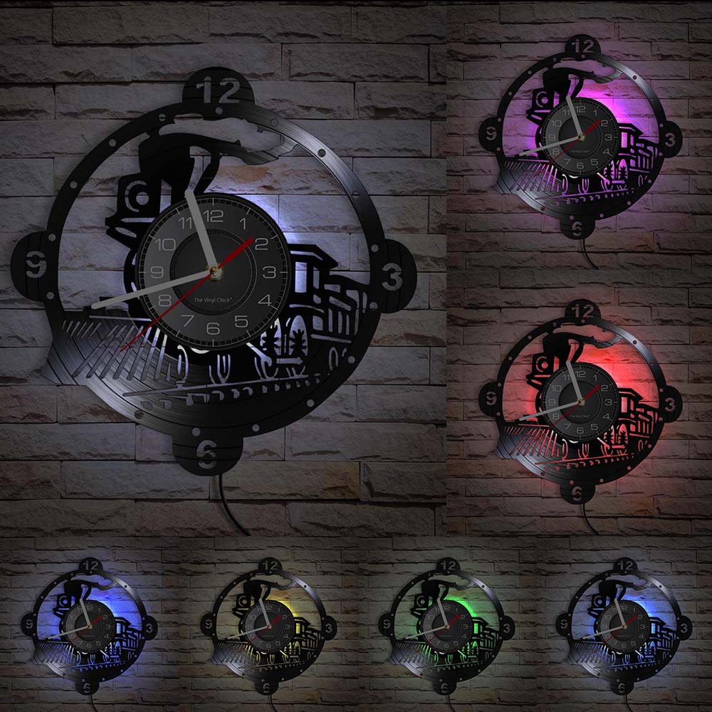 Steam Locomotive Train Wall Clock Vintage Steam En... – Grandado