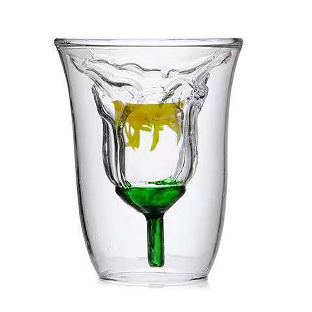 180ml Rose Shape Double Wall Bilayer Heat Resistan... – Grandado