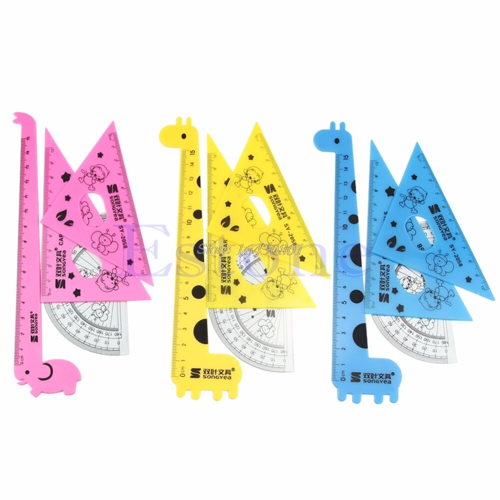 1 Set Cute Cartoon Giraffe Animal Students' Ruler ... – Vicedeal