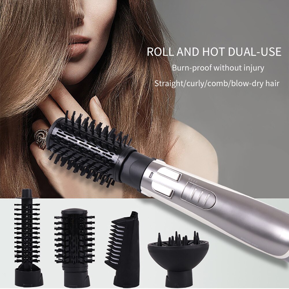 Electric Hair Dryer Brush Rotating Brush Straighte... – Vicedeal