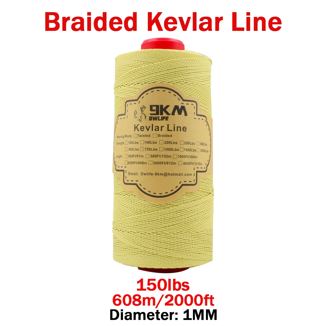 9KM DWLIFE 150lbs Kevlar Braided Line for Kite Fly... – Vicedeal
