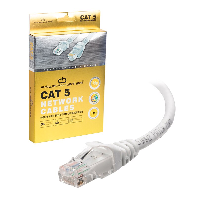 CABLE. CAT5 1 METER GRAY POŞETLİ – Grandado