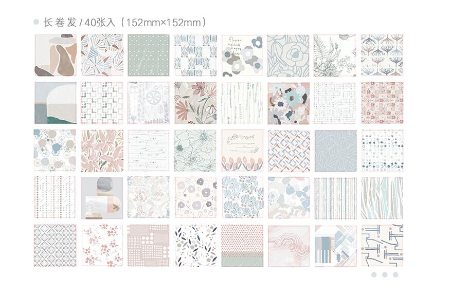 40 Sheets Retro Material Paper Vintage Background ... – Grandado