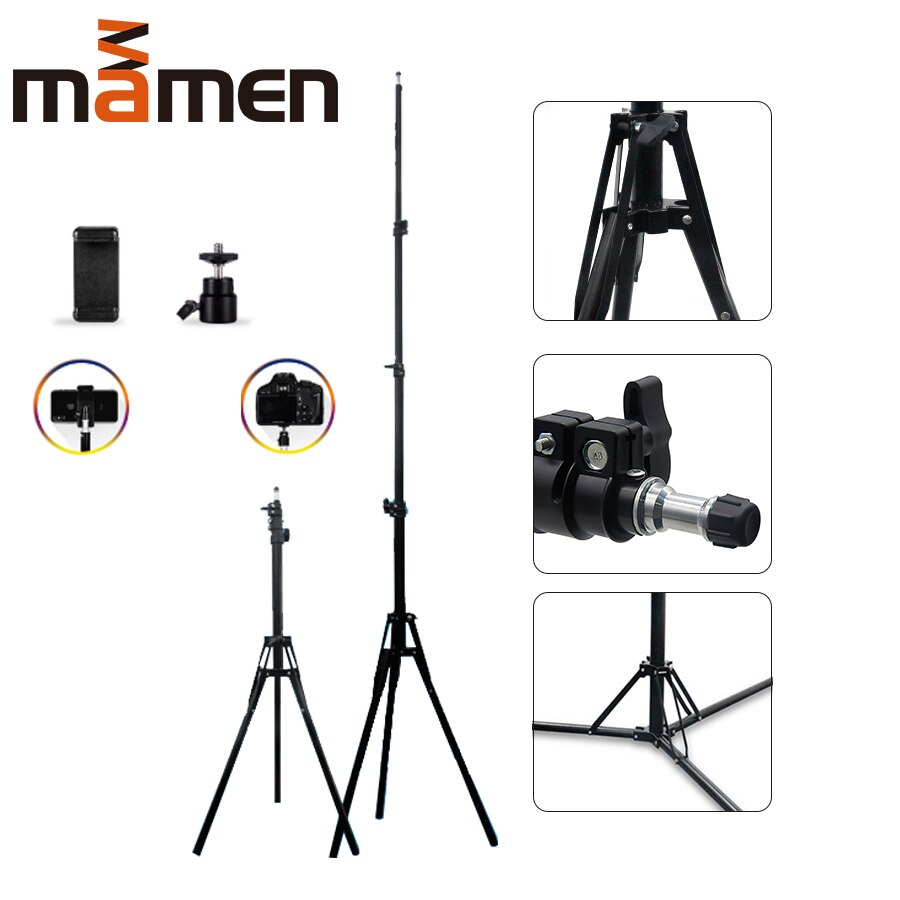 MAMEN 50/120/200 cm Foldable Light Stand Photograp... – Grandado