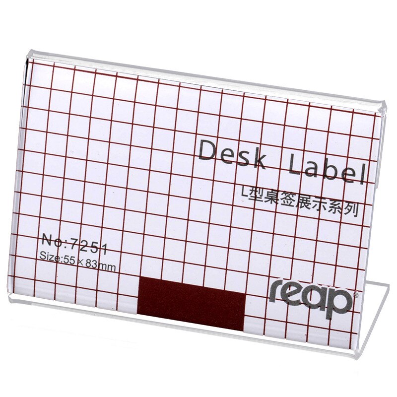 5-pack Reap AIKE Acrylic L-shape desk sign holder ... – Vicedeal