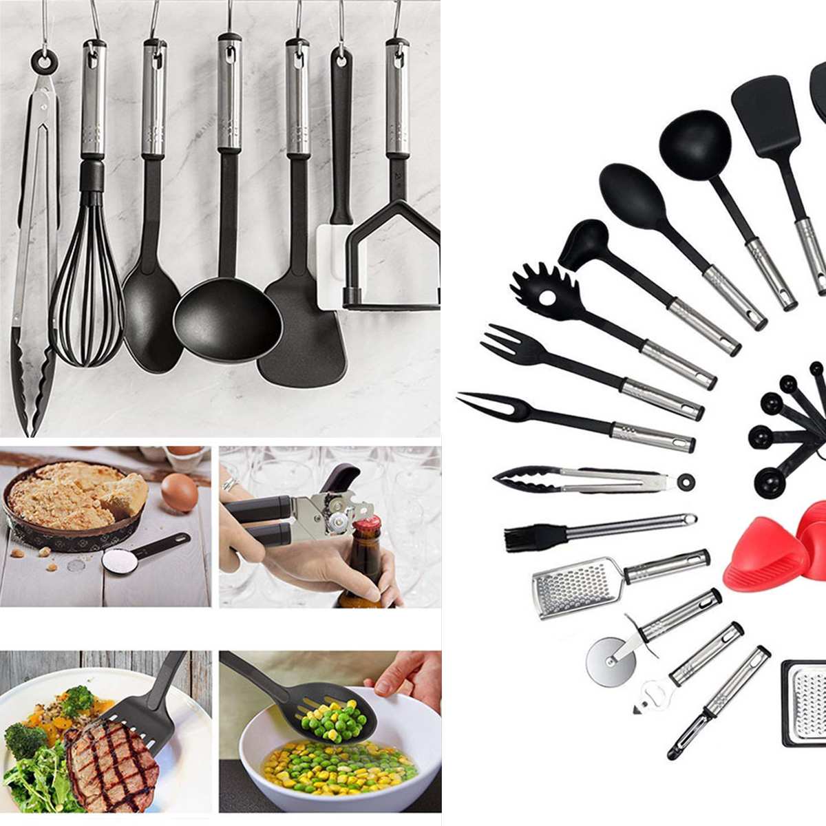 42PCS Küche Utensil Set Kochen Utensilien Nylon un... – Vicedeal
