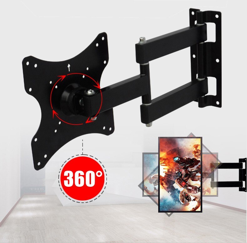 EML403X Full Motion 17"-40" LED LCD TV Wall Mount ... – Vicedeal
