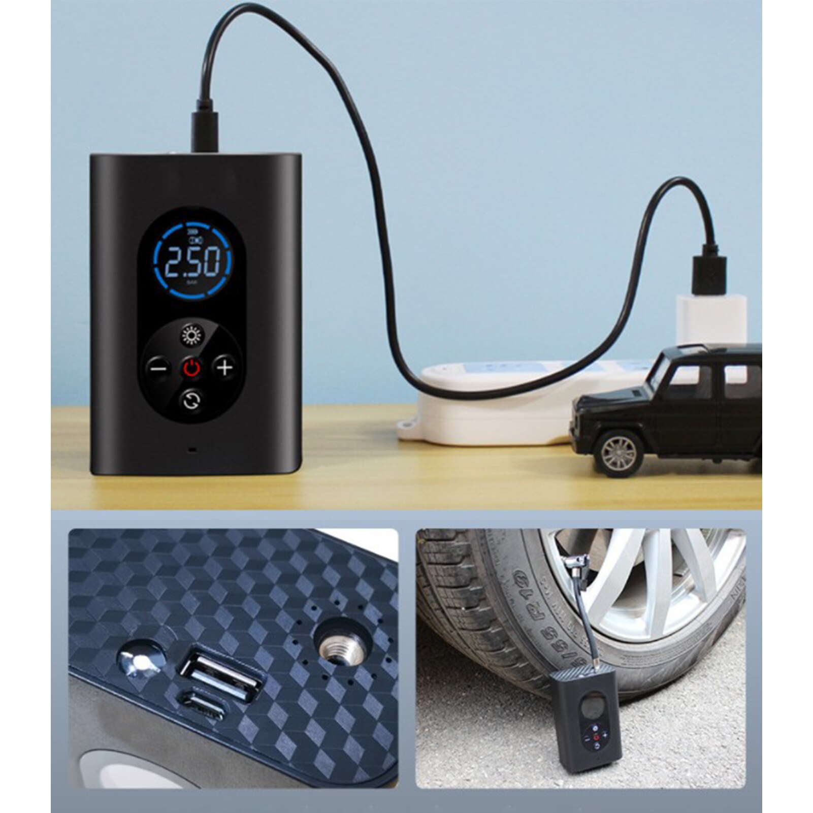 Portable Acar Inflator Wireless Air Pump Universal... – Grandado