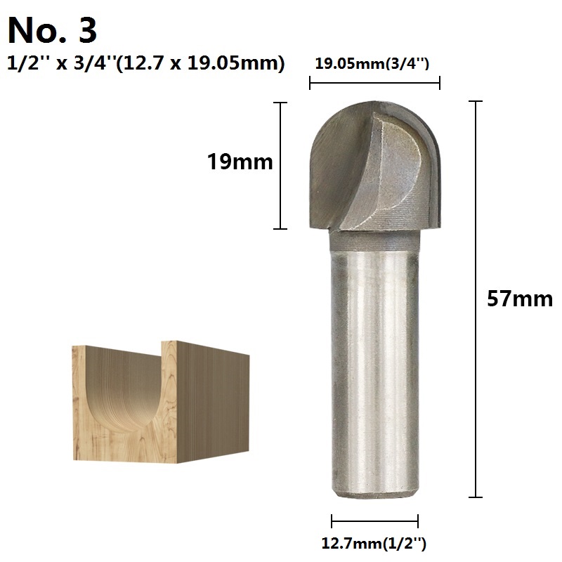 1/2 ''(12.7mm) schacht Hoekafronding Frees Ball Ne... – Vicedeal