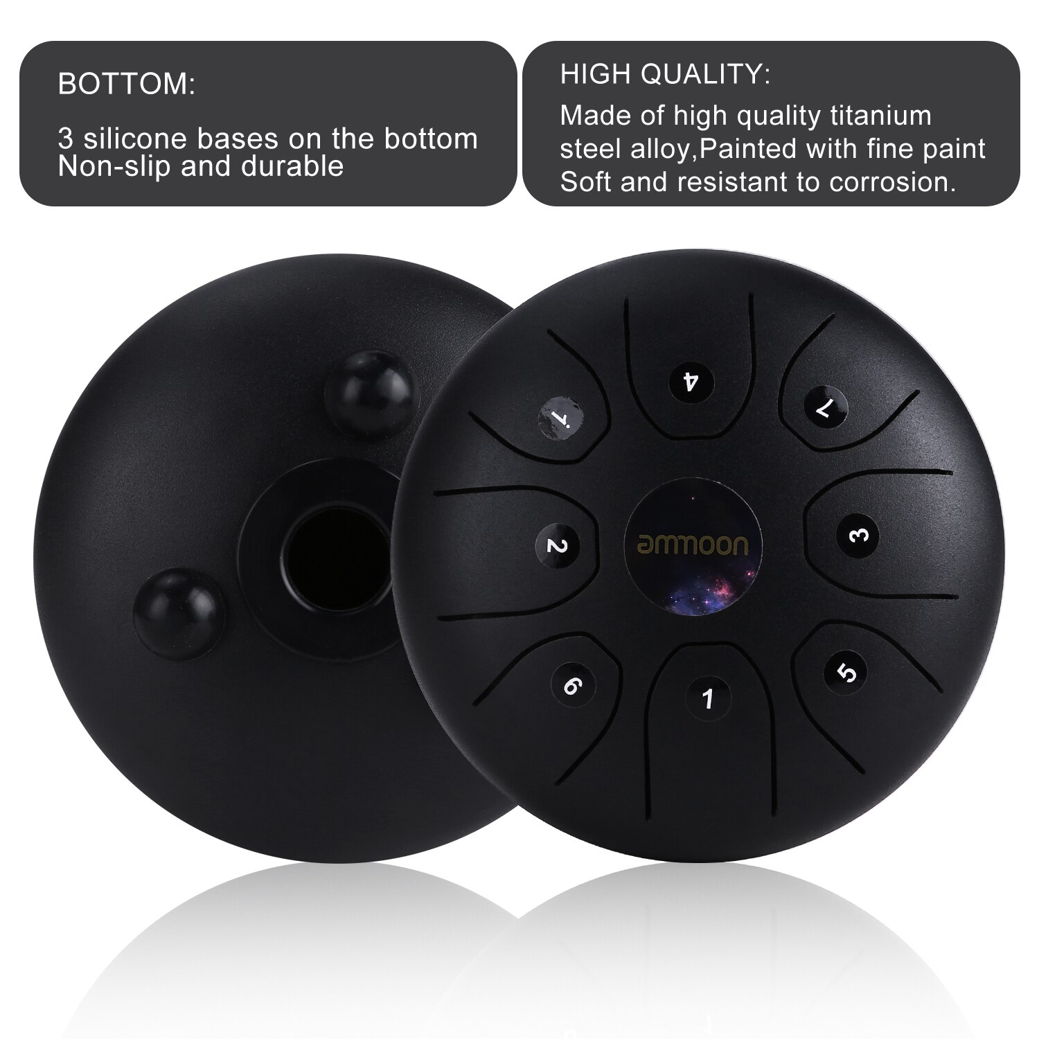 Ammoon 5.5 Inches Mini Staal Tong Drum 8 Notes C-K... – Vicedeal