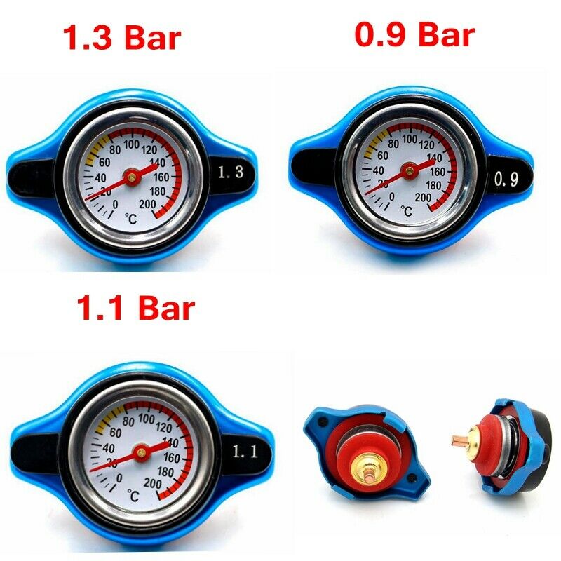 Racing Thermost Radiator Cap Cover+Water Temp Gaug... – Grandado