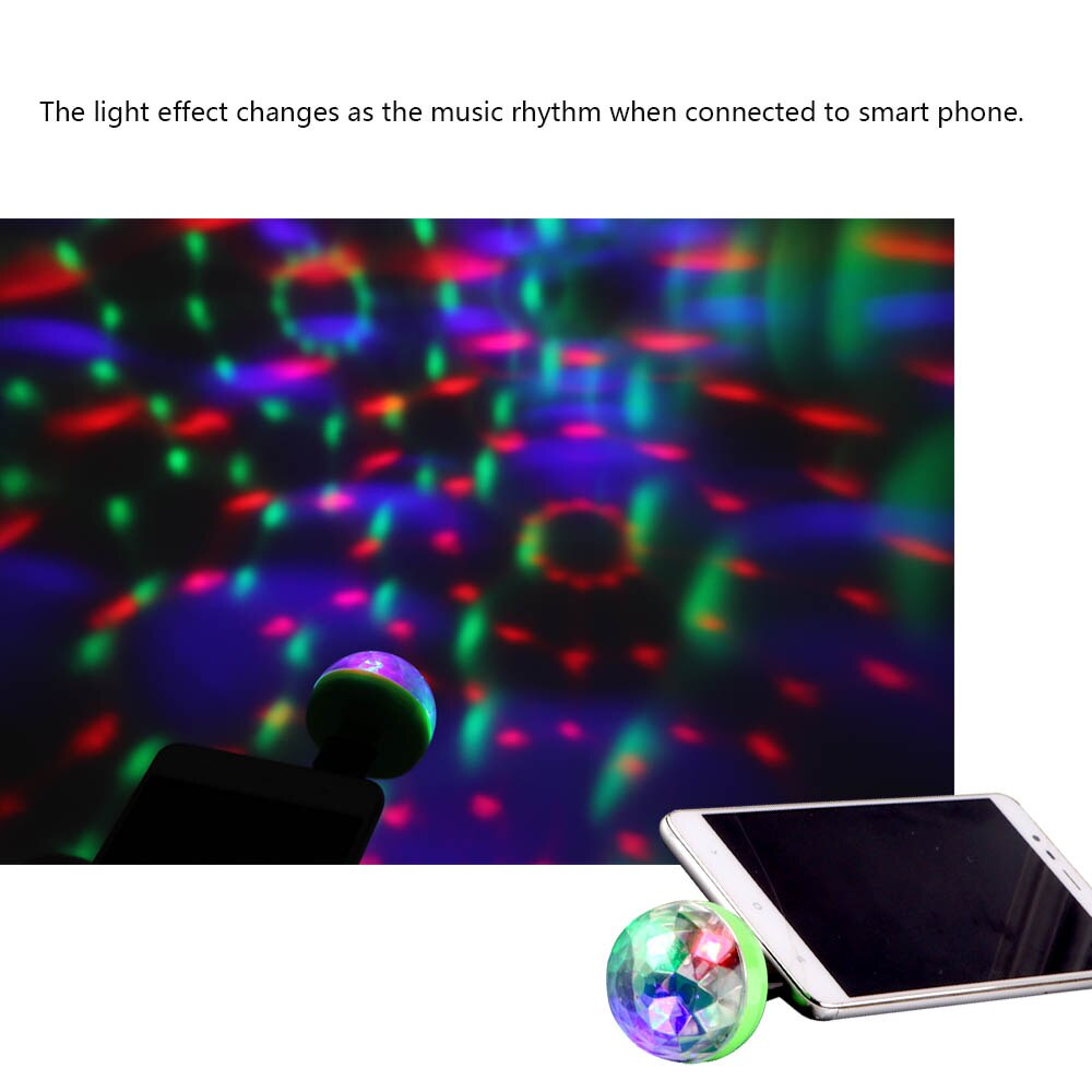 Mini 4-Led Disco Ball Usb Power Stage Light Rgb St... – Grandado