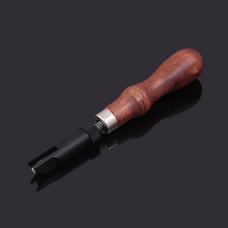 DIY Leather V Type Push Wood Handle Durable Groovi... – Grandado