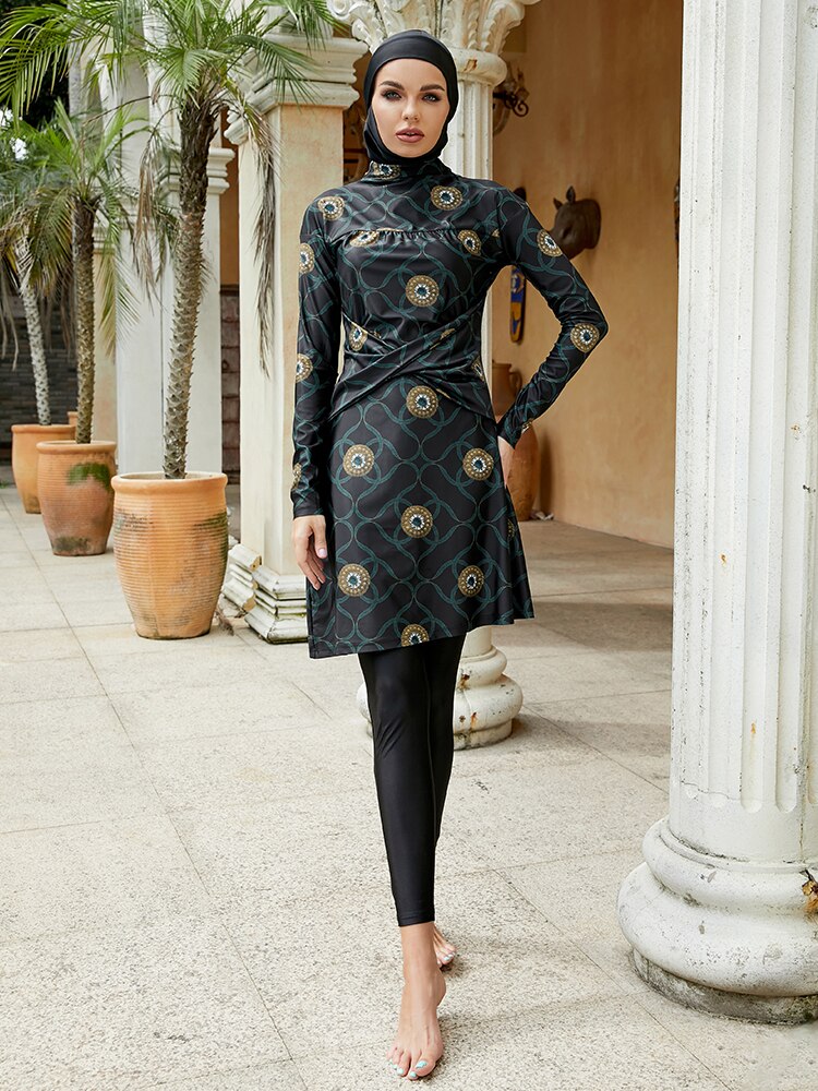 3Piece SwimSuit Muslim Swimwear Muslim Islamic Mod... – Grandado