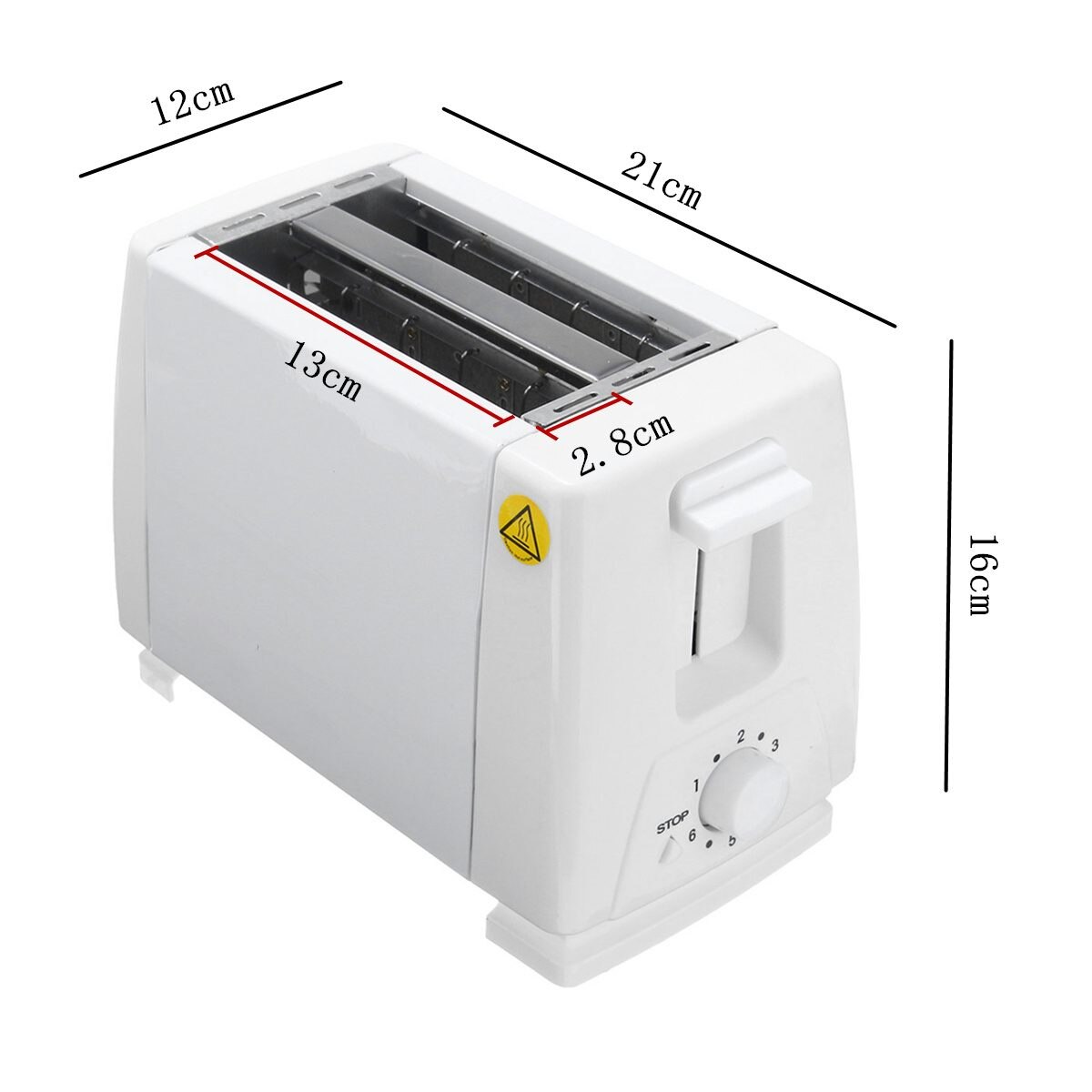 2 Slices Stainless Steel Toaster Automatic Fast He... – Grandado