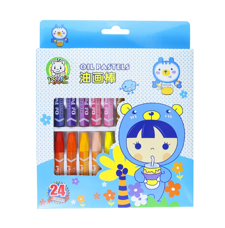 24 colors children's crayons Art stationery oil pa... – Grandado