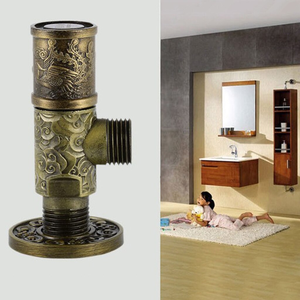 Vintage Gold Brass triangle valve Threaded Rotary ... – Grandado