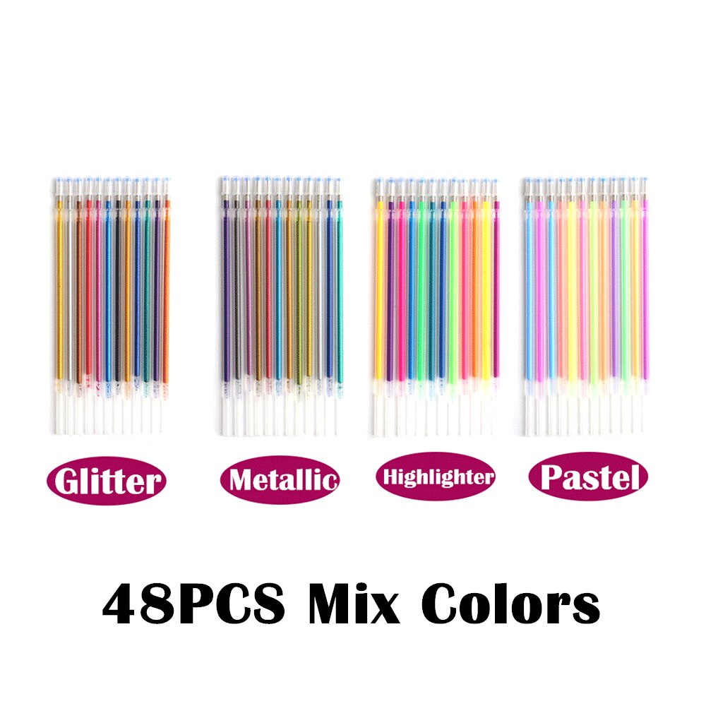 12/24/36/48 Kleuren Flash Gel Pen Hoogtepunt Leuke... – Grandado