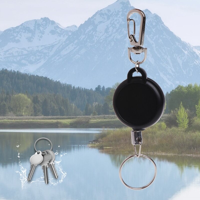 Top Fishing Zinger Retractor Key Ring Holder Retractable 60cm Steel ...