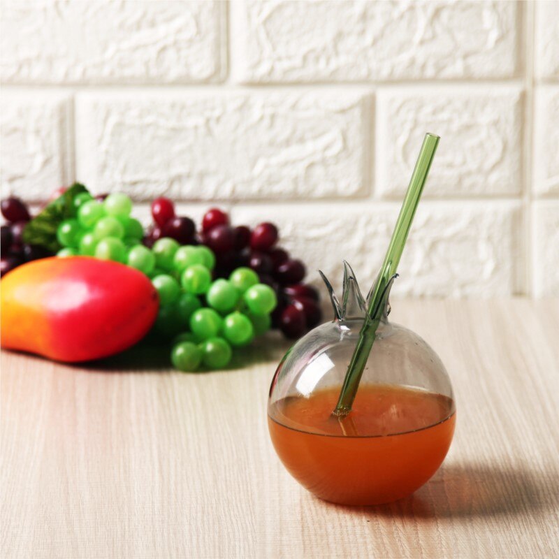 Glas Stro Drank Cup Sap Cup Granaatappel Bloem Sap... – Vicedeal