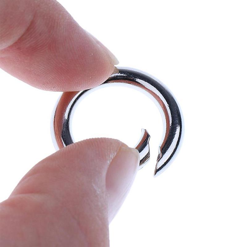 6 stk runde karabinhage fjeder snap nøglering krog... – Grandado