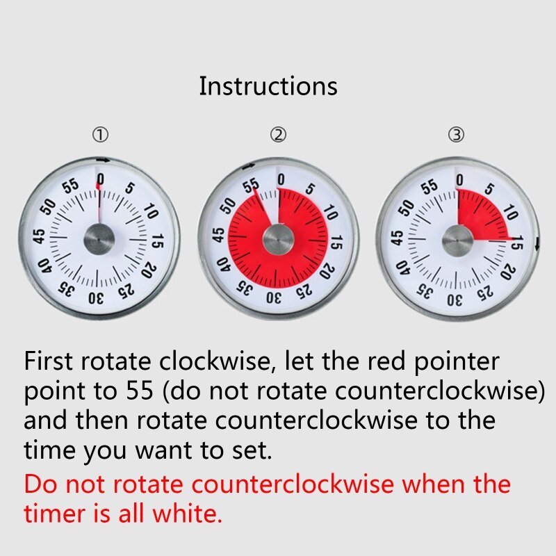 Kitchen Timer Mechanical Countdown Reminder Magnet... – Grandado