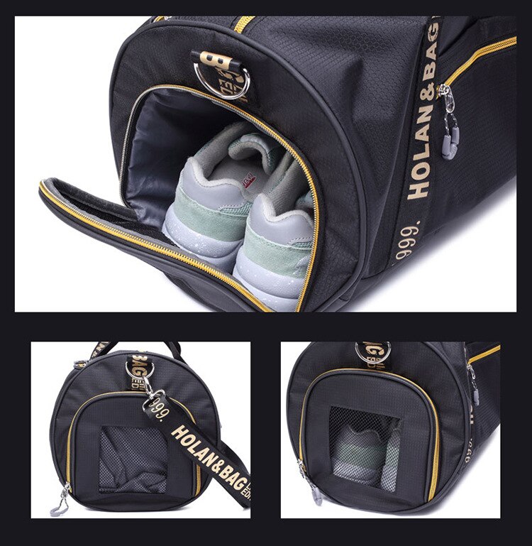 Men Sport Bag Waterproof Nylon Large Gym Bag Lette... – Grandado