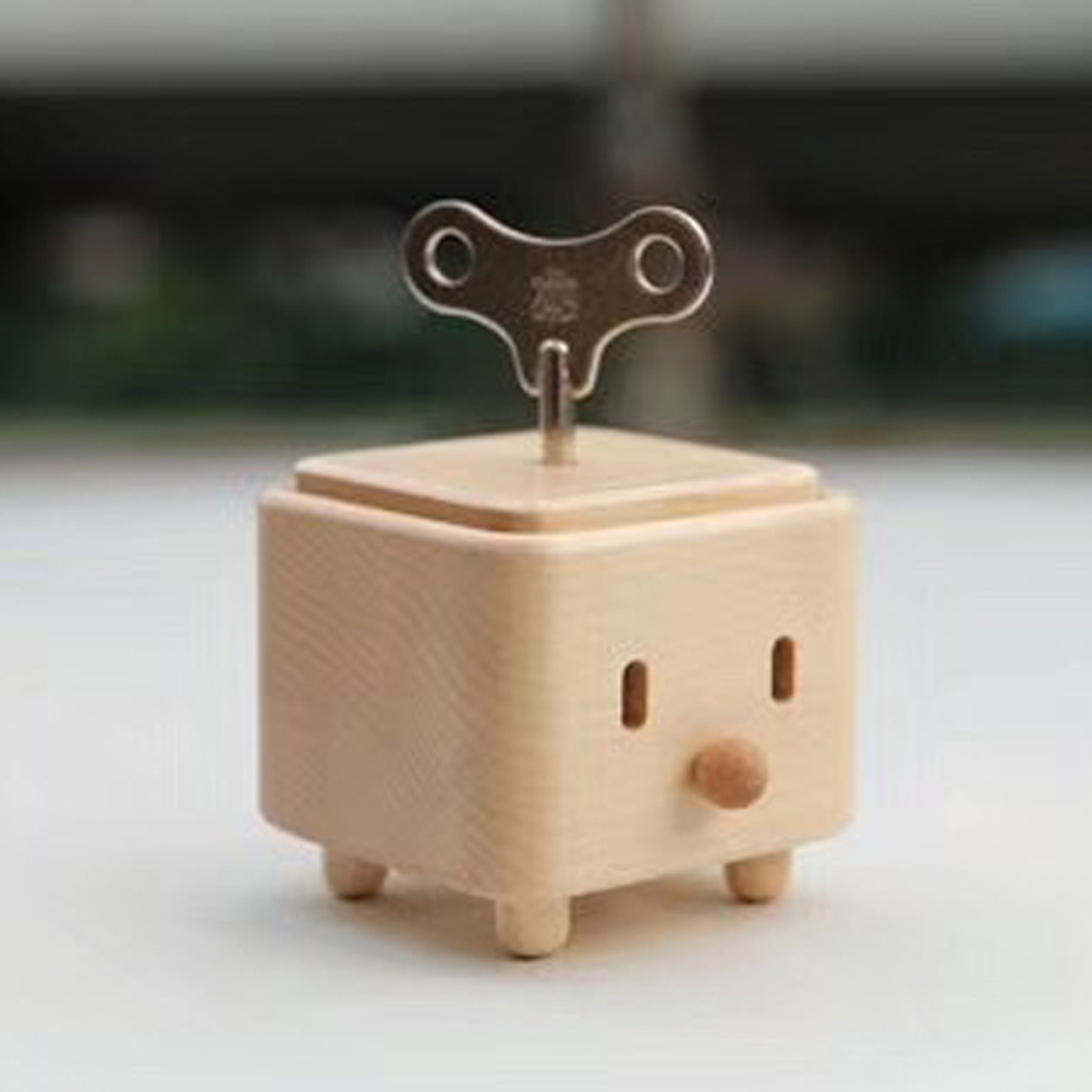 Wooden Music Box 18-Note Wind-up Gold Musical Box（... – Grandado