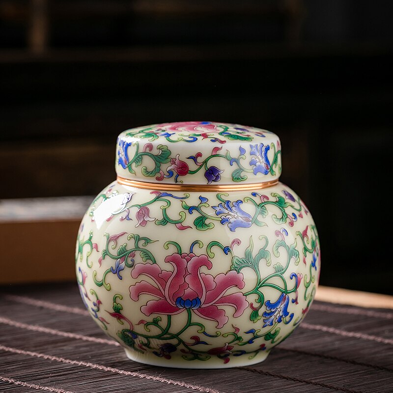 Tea Caddy Ceramic Jar Tea Box Storage Tank Kitchen... – Grandado