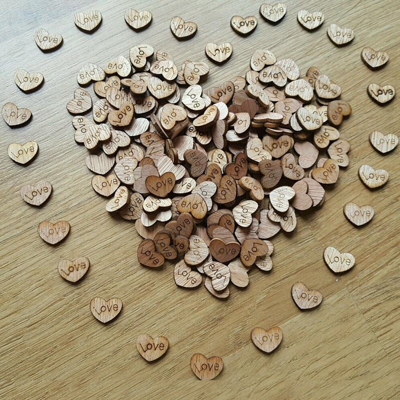 100pcs/lots Romantic LOVE Rustic Wooden Wood Love ... – Grandado